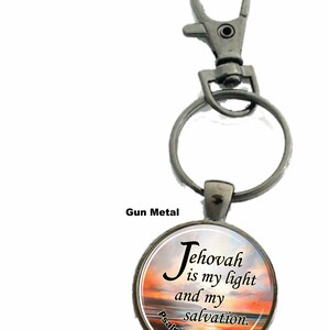 JW Gifts/round Key Ring With Clip/'jehovah is My Light and My Salvation ...