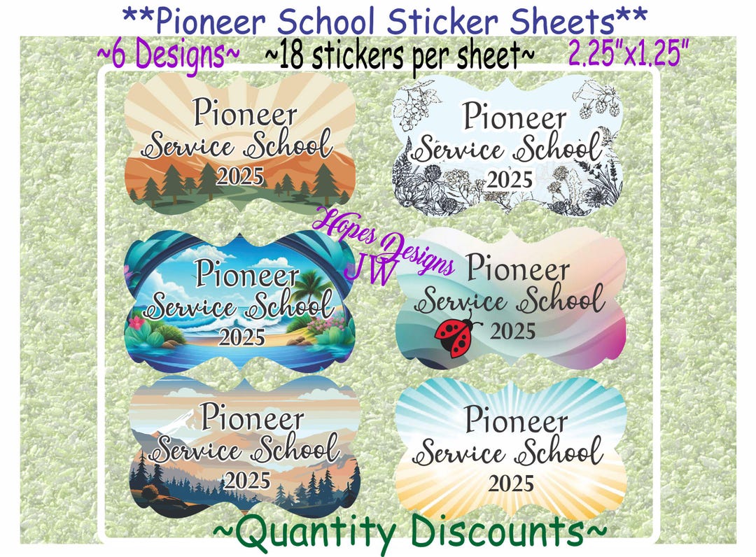 JW Pioneer Service School Decorative Stickers - Jw Gift Stickers ...