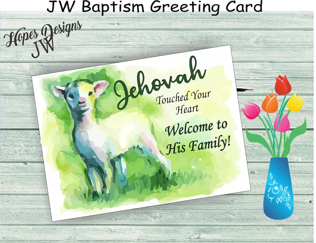 JW Gifts/jw Baptism Greeting Card/'jehovah Touched Your Heart ...