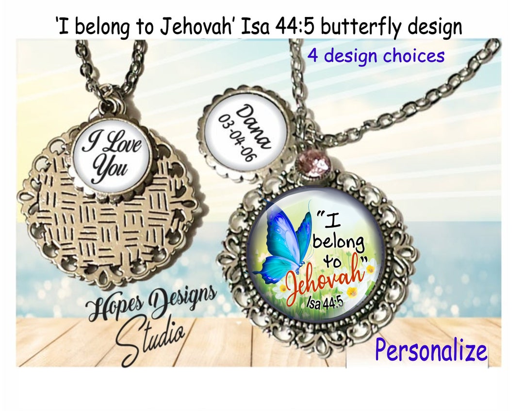 JW Gifts/personalize Butterfly Charm Necklace/4 Design Choices/baptism ...