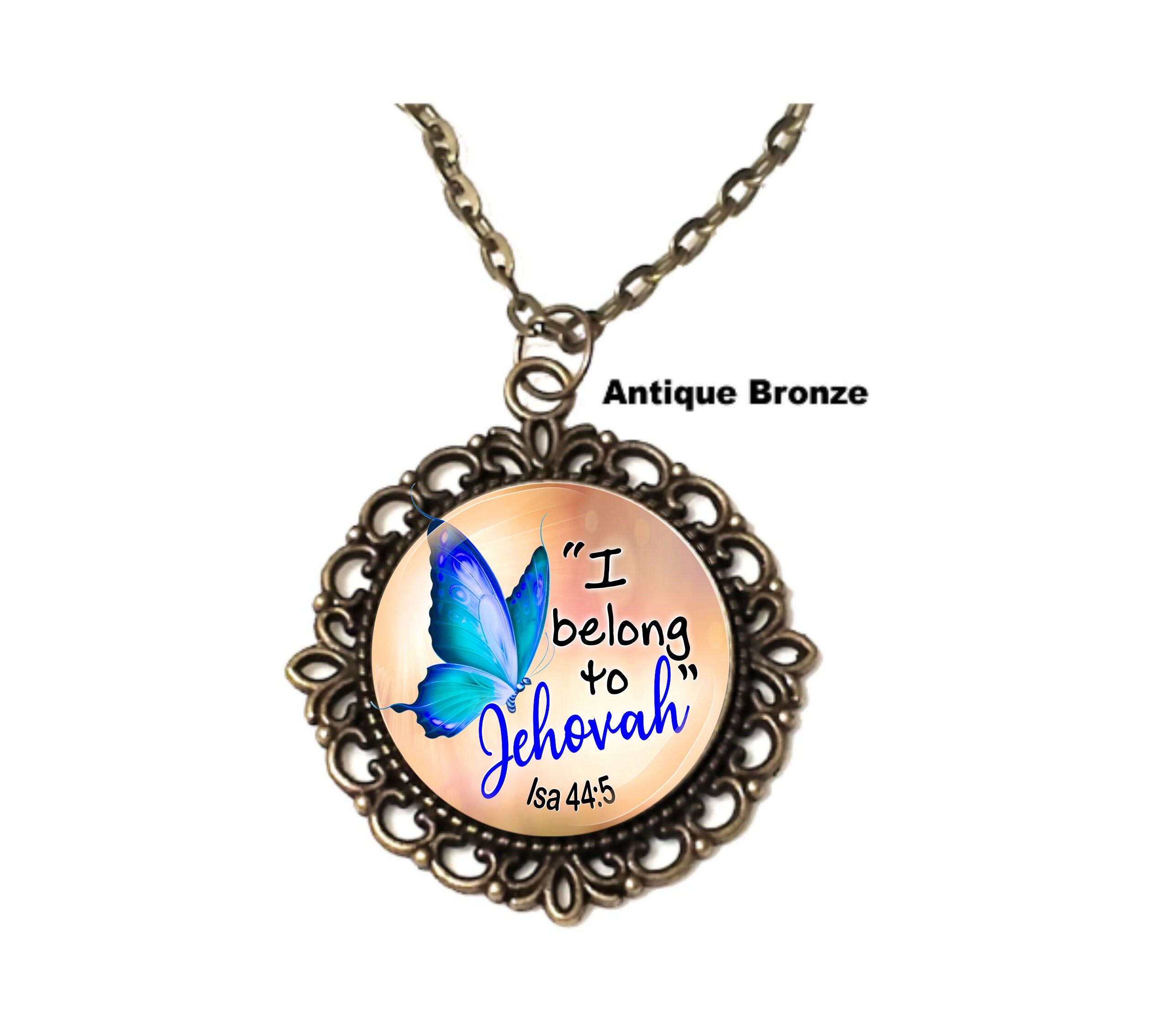 JW Gifts/personalize Butterfly Charm Necklace/4 Design Choices/baptism ...