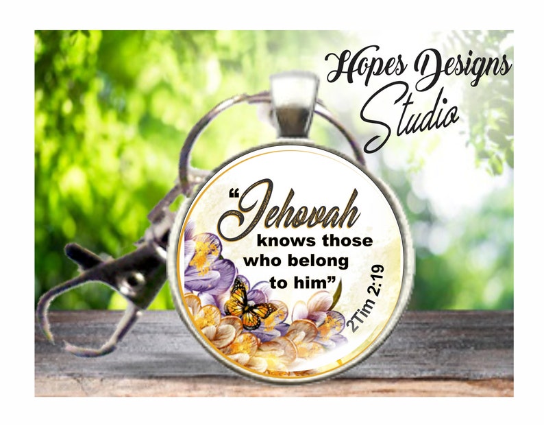 JW Gifts/jw Keychain 'jehovah Knows Those Who Belong to Him' 2tim 2:19 ...
