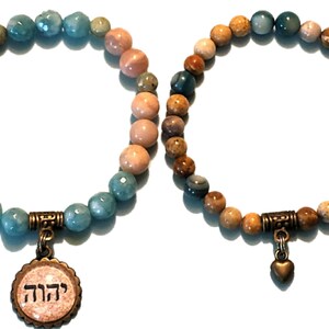 JW Gifts/semi-precious Stone Bracelets With Charm/stretch Stackable ...