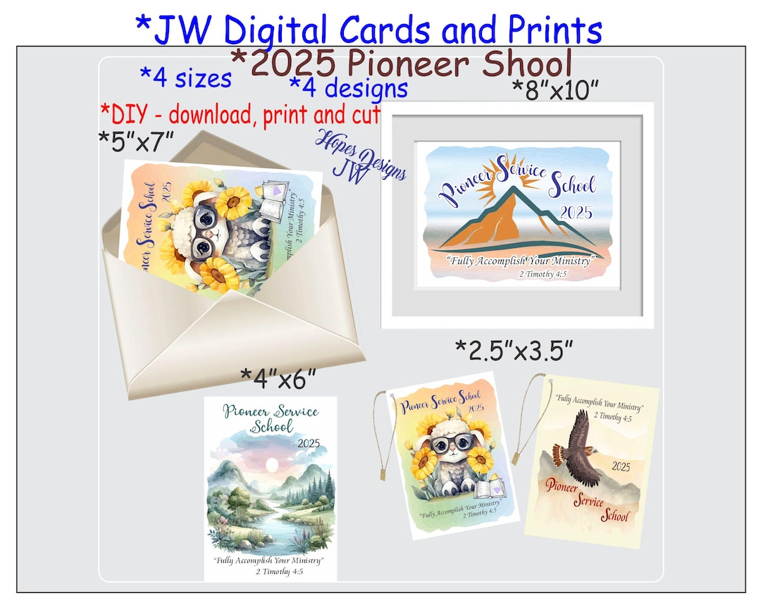 JW 2025 Pioneer Service School Prints: 4 Designs (PDF Download) - Etsy