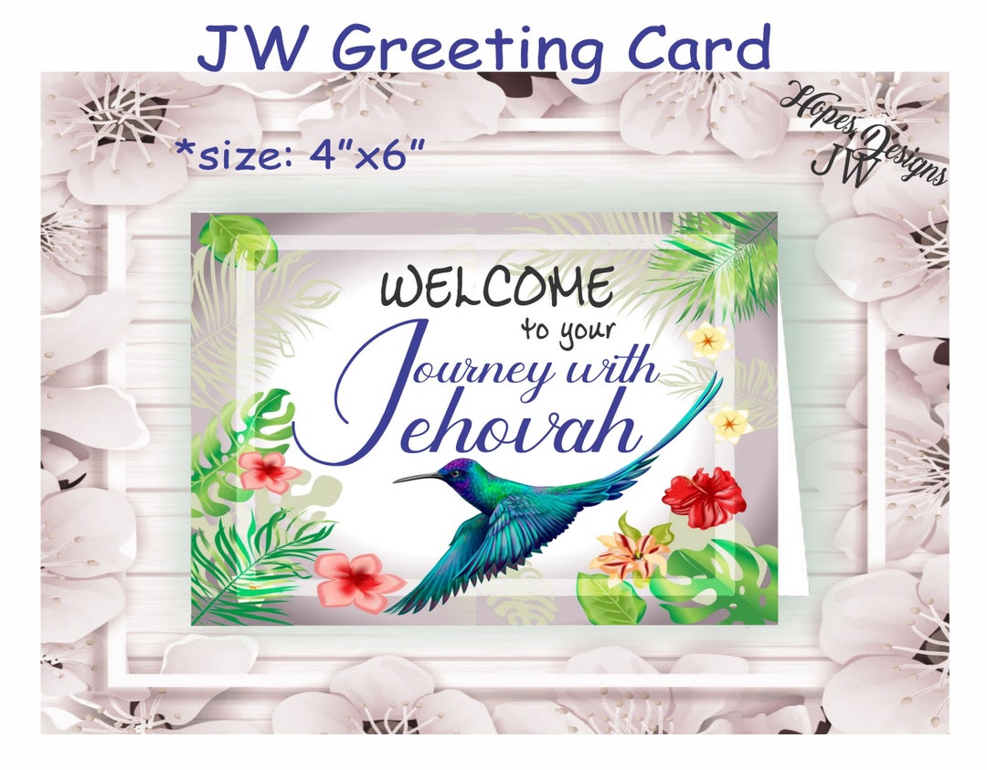 JW Gifts/jw Welcome Baptism Greeting Card/'journey With Jehovah ...