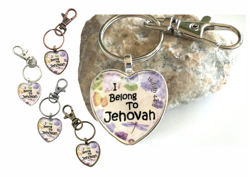 JW Gifts/jw Heart Key Ring Bag Accessory With Clip/'i - Etsy