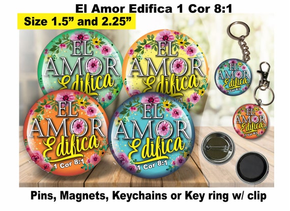 JW Spanish Gifts/el Amor Edifica/floral Design/1.5 & | Etsy