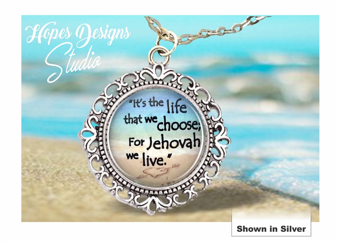 JW Gifts/jw Necklace 'it's the Life That We Choose' Beach Design/jw ...
