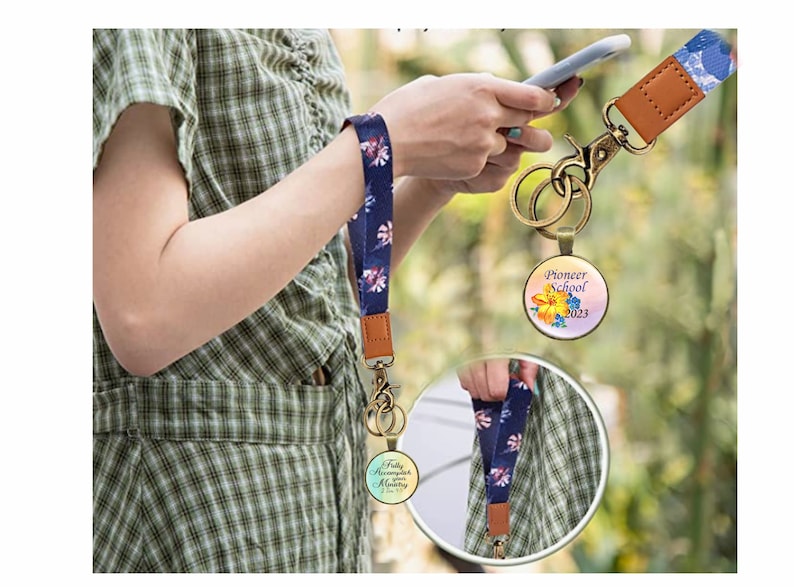 JW Gifts Pioneer School/wristlet Cabochon Keychain With - Etsy