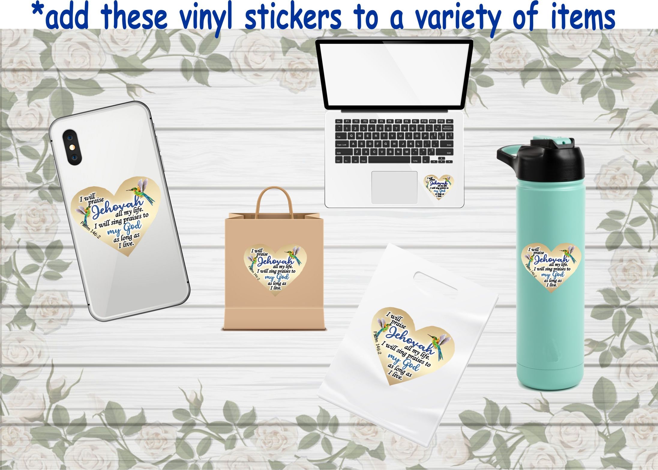 JW Gifts/vinyl Stickers/heart Psalm 146:2 Design/jw.org/best Life Ever ...