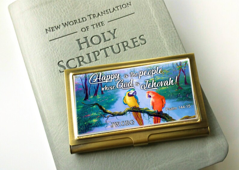 JW Gifts Ministry Contact Card Case/'happy is the - Etsy