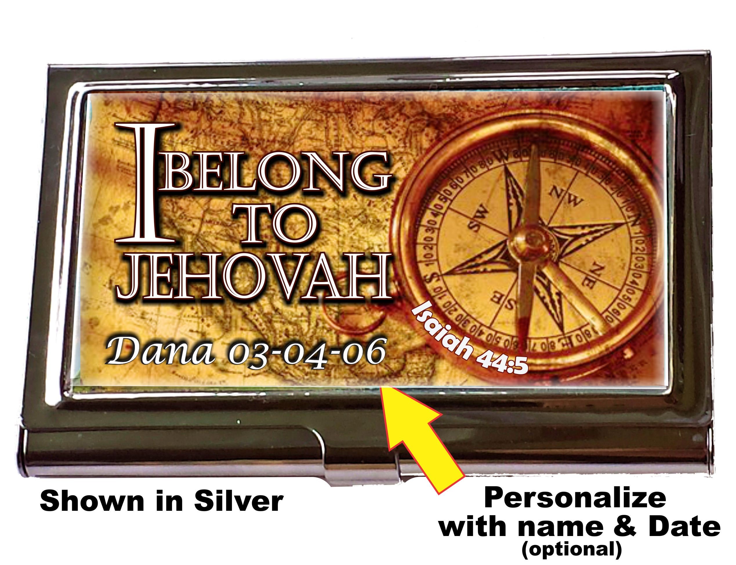 JW Contact Card Case - Metal With Design - JW Ministry Gift - Etsy