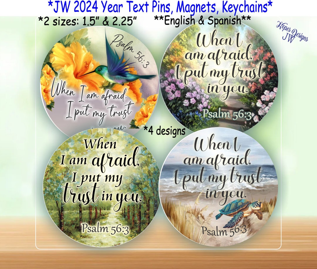 JW 2024 Year Text 1.5" & 2.25" Pin, Magnet, Keychain - 4 Designs ...