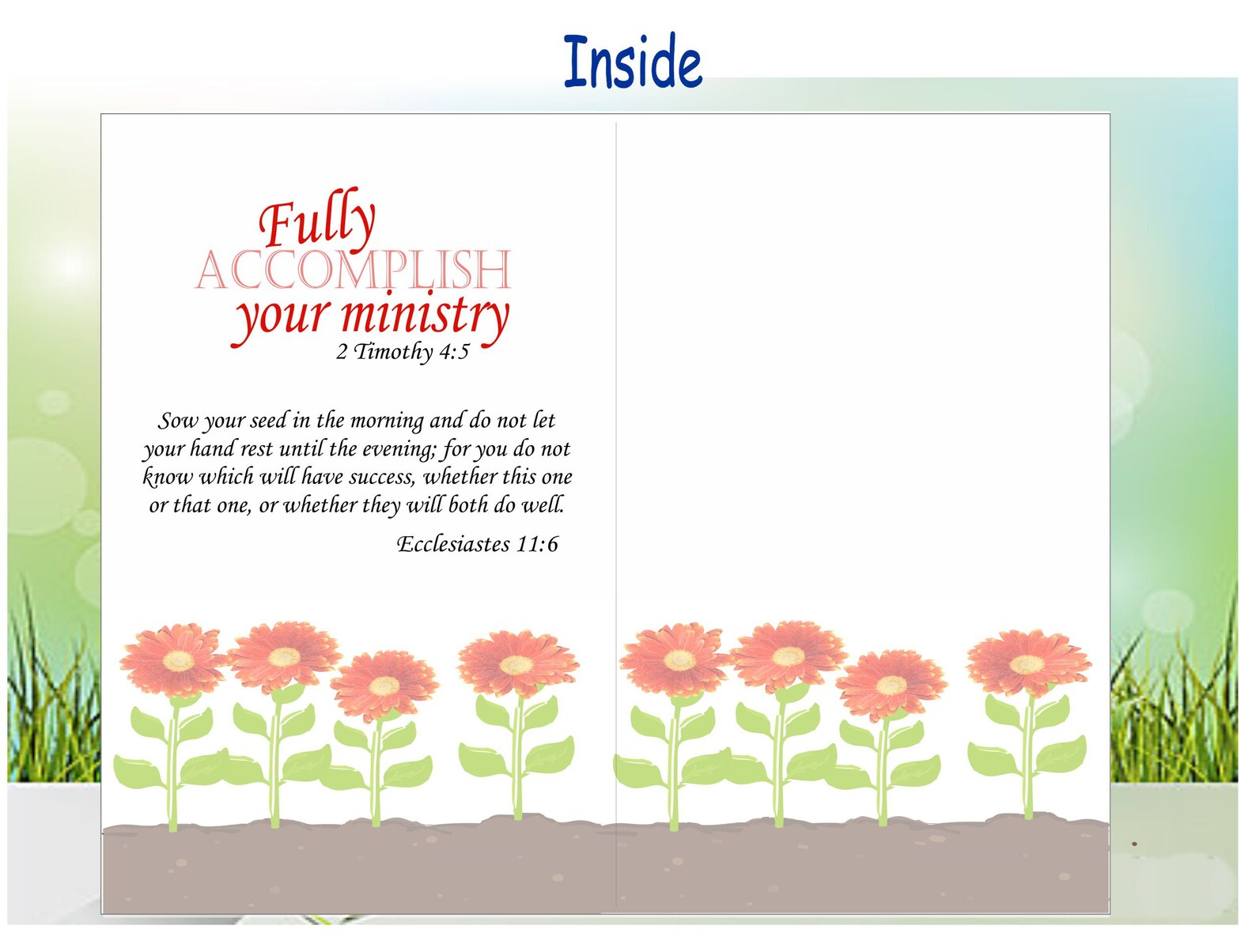 JW Pioneer Gifts/jw Service Year Greeting Card/'sow Your Seed ...