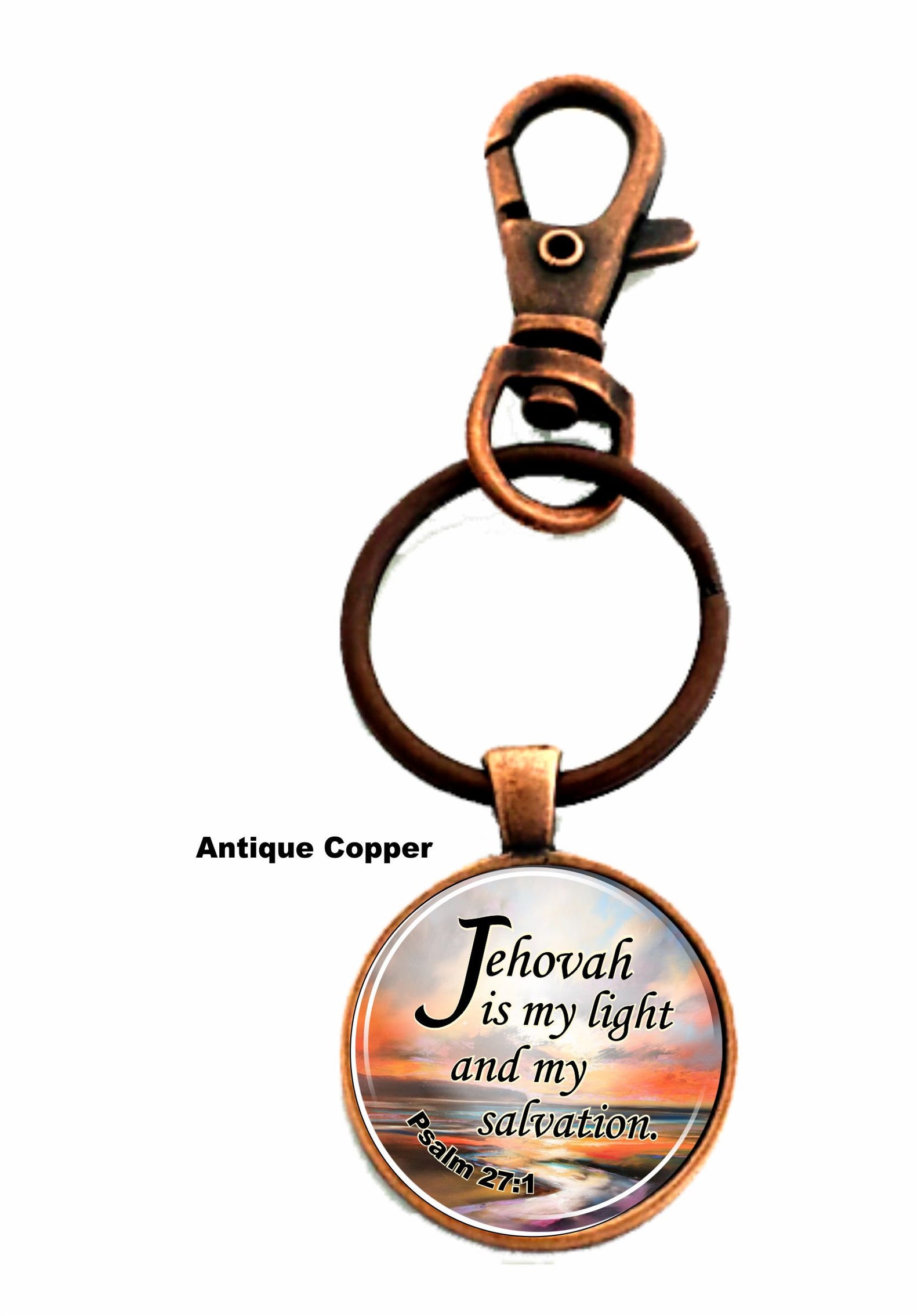 JW Gifts/round Key Ring With Clip/'jehovah is My Light and - Etsy