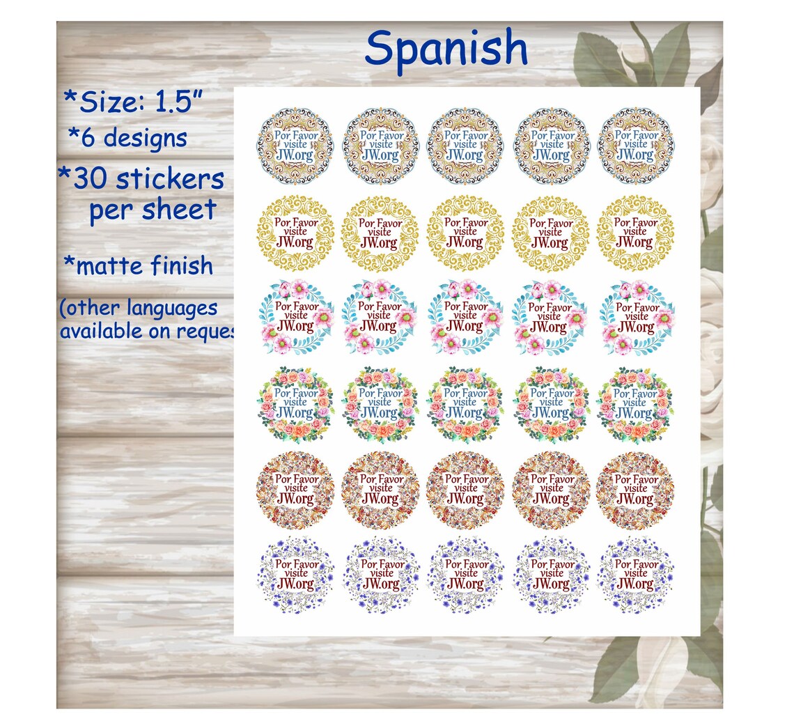 JW Letter Writing/1.5 Stickers for the Ministry/please - Etsy