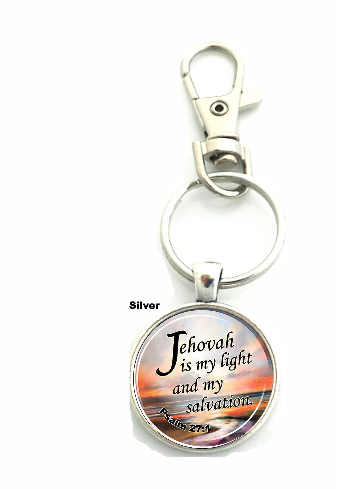 JW Gifts/round Key Ring With Clip/'jehovah is My Light and - Etsy