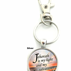 JW Gifts/round Key Ring With Clip/'jehovah is My Light and My Salvation ...