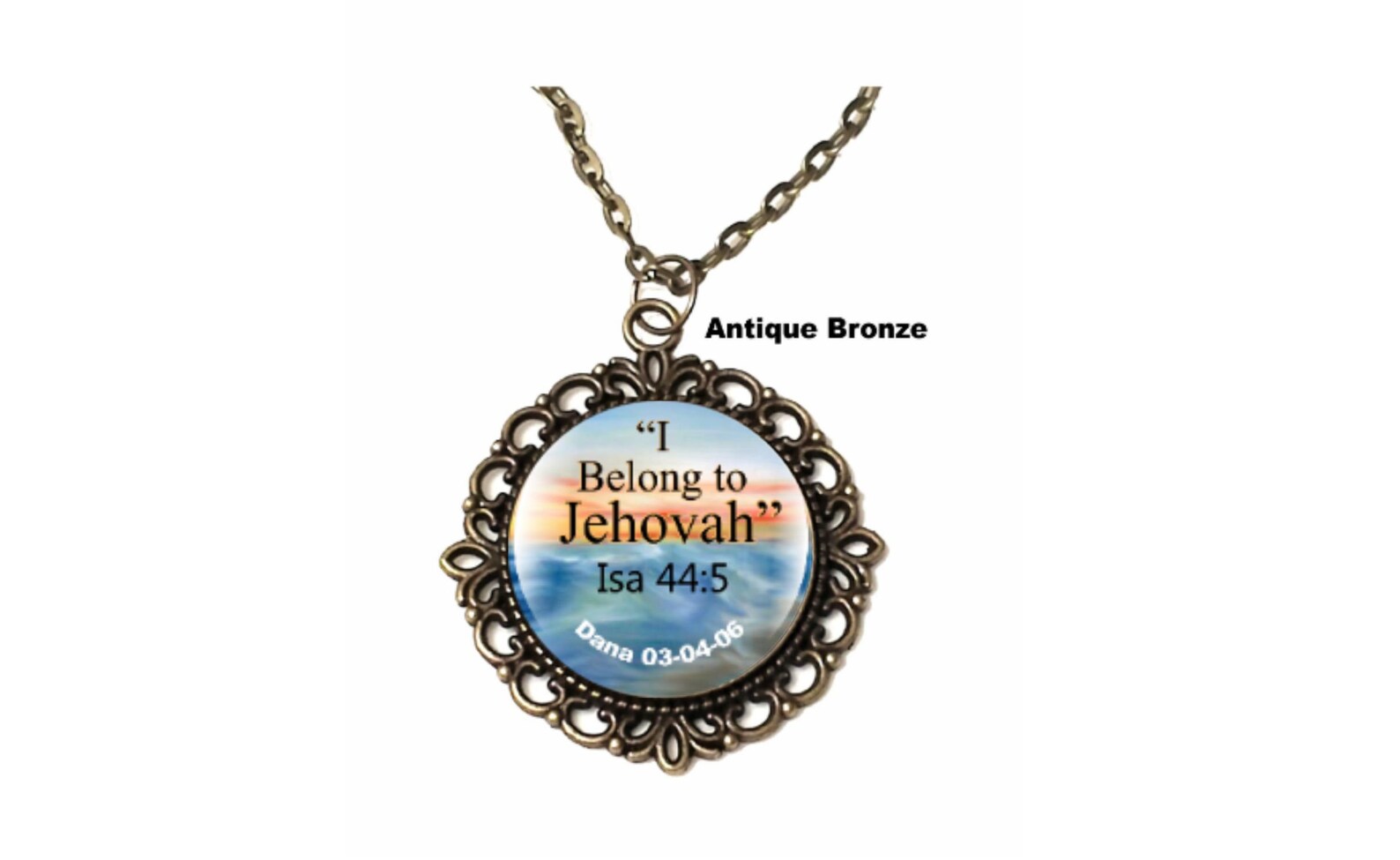 JW Gifts/jw Baptism Pendant Necklace With Chain/personalize With ...
