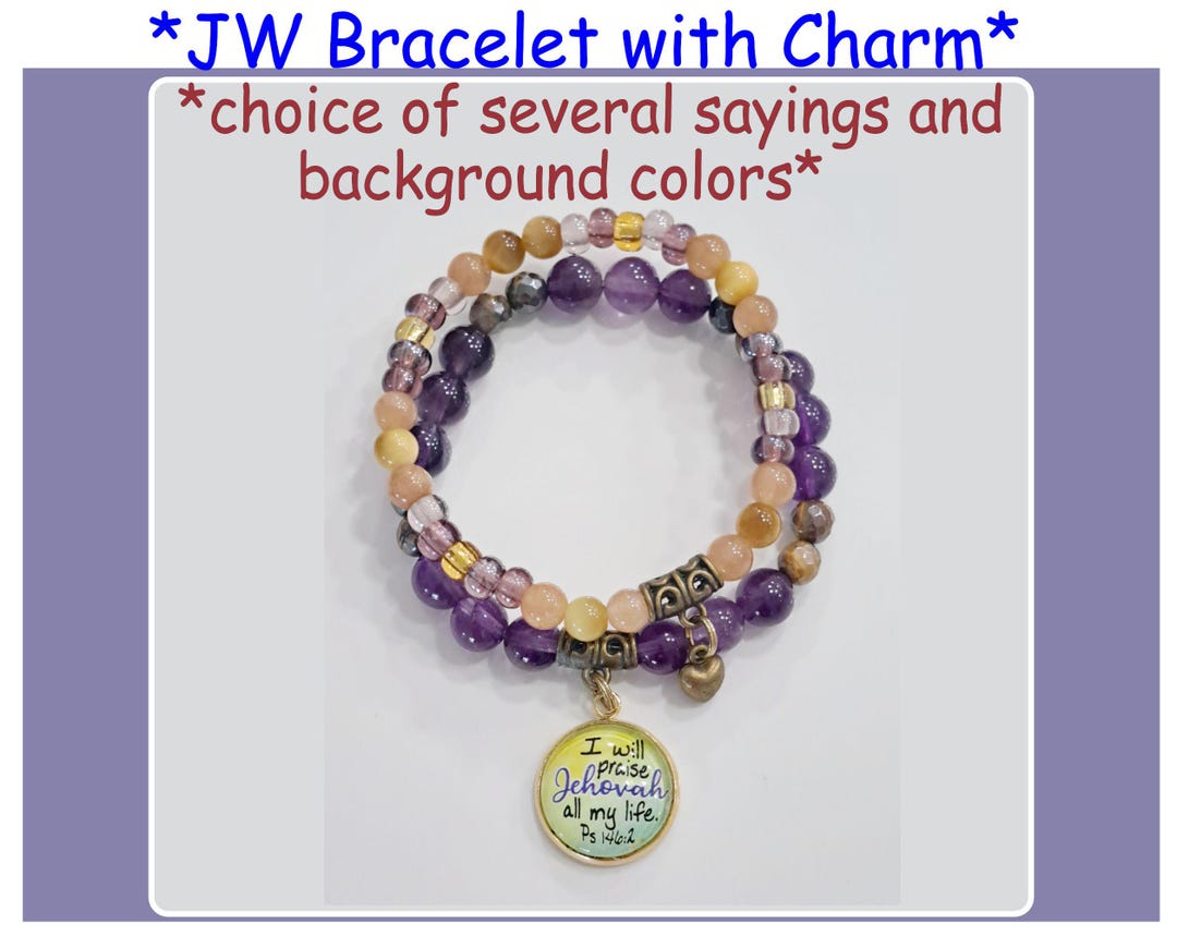 JW Charm Bracelet Set: Semi-precious Stone Stackable Jewelry - Etsy