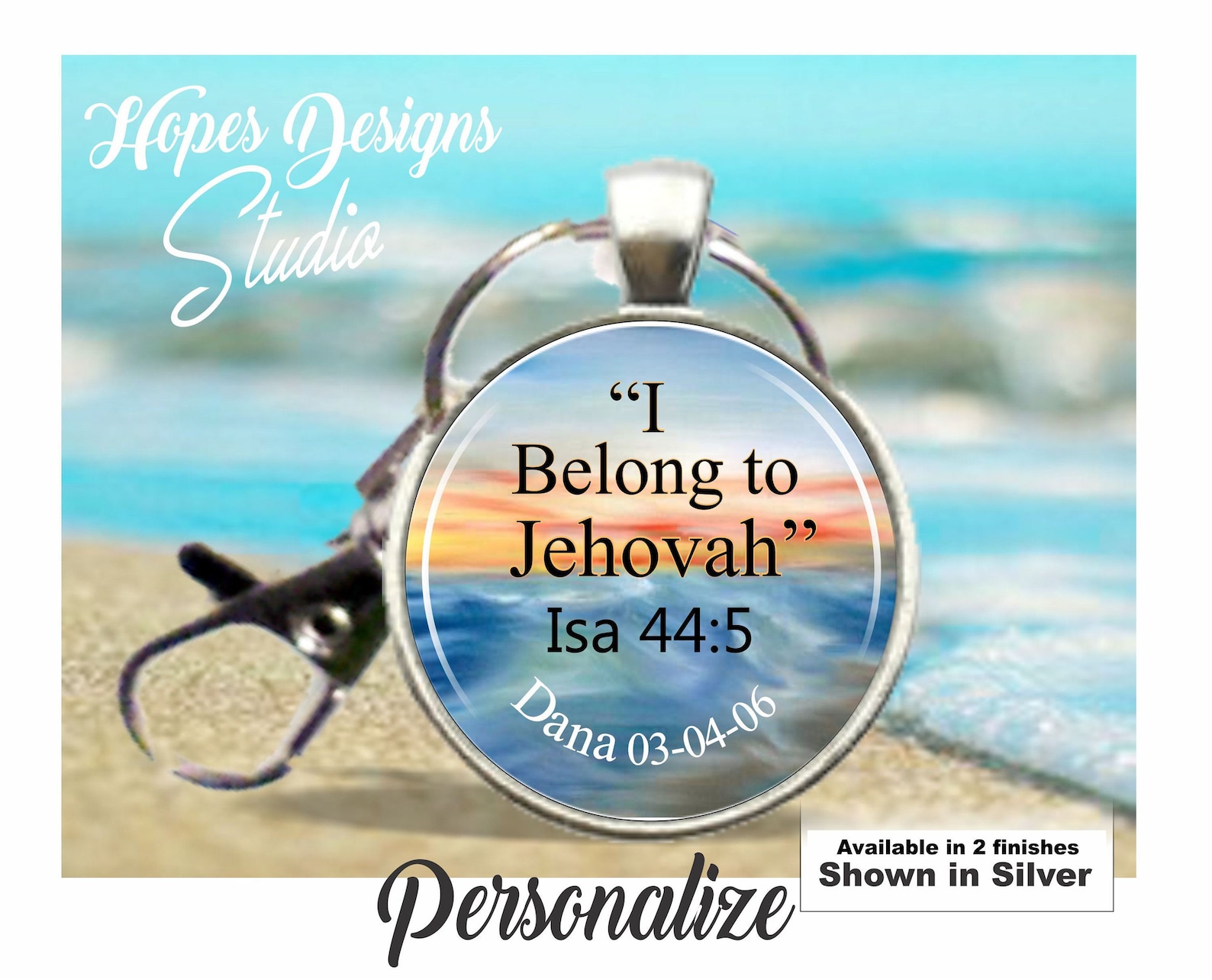 JW Gifts/baptism Key Ring With Clip/personalize With Baptism Date ...