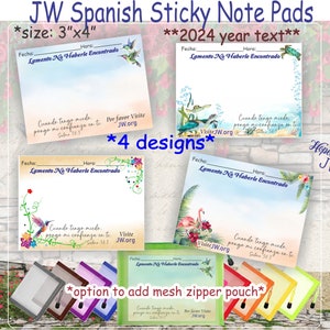 JW SPANISH Ministry Sticky Notes Sorry I Missed You Visit Jw.org 2024 ...