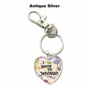JW Gifts/jw Heart Key Ring, Bag Accessory With Clip/'i Belong to ...