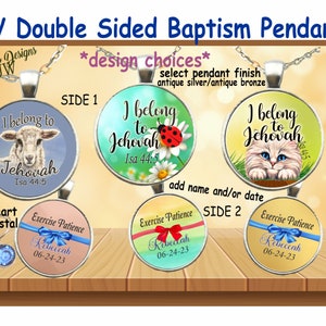 JW Double-sided Baptism Pendant/exercise Patience 2023 3 Design Choices ...