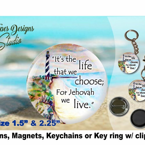 JW Gifts/1.5 Pin Magnet Keychain Bag - Etsy