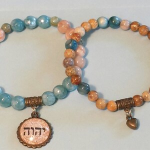 JW Gifts/semi-precious Stone Bracelets With Charm/stretch Stackable ...