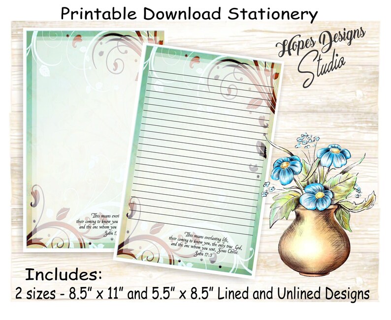JW Letter Writing Stationery Instant PDF WORD Etsy