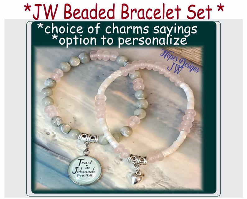 Semi-precious Stone Charm Bracelet Set: Stackable Stretch Jewelry - Etsy