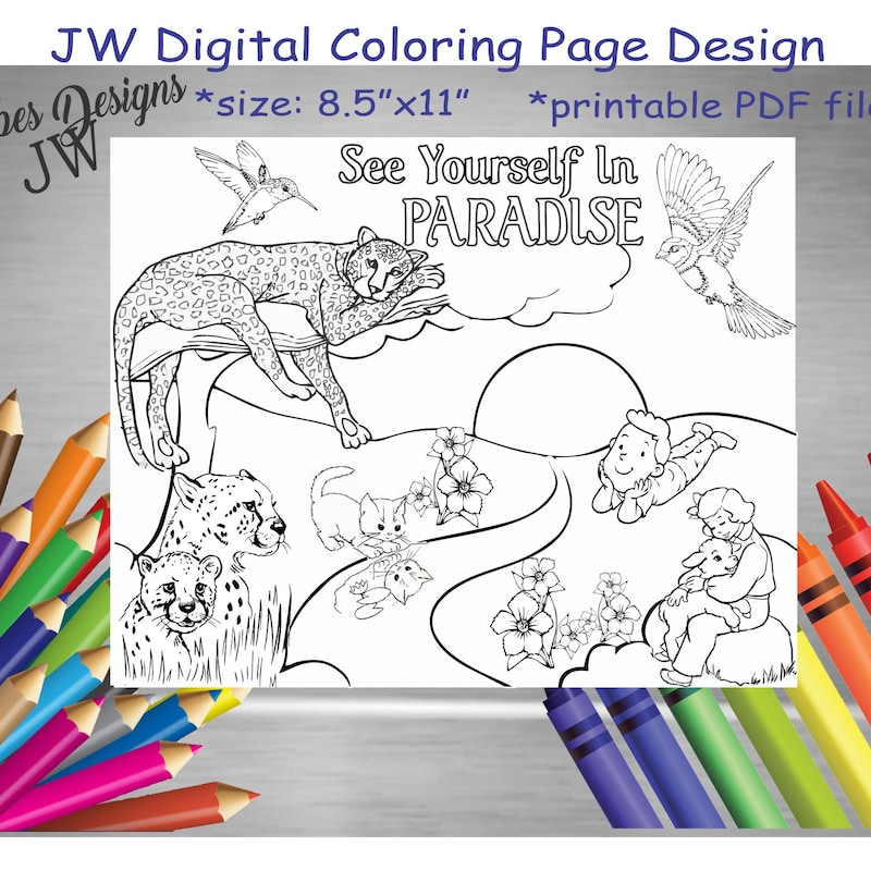 Jw Coloring Pages - Etsy