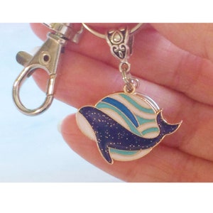 JW Gifts/jw Key Ring With Clip/enamel Blue Whale Pendant Key - Etsy