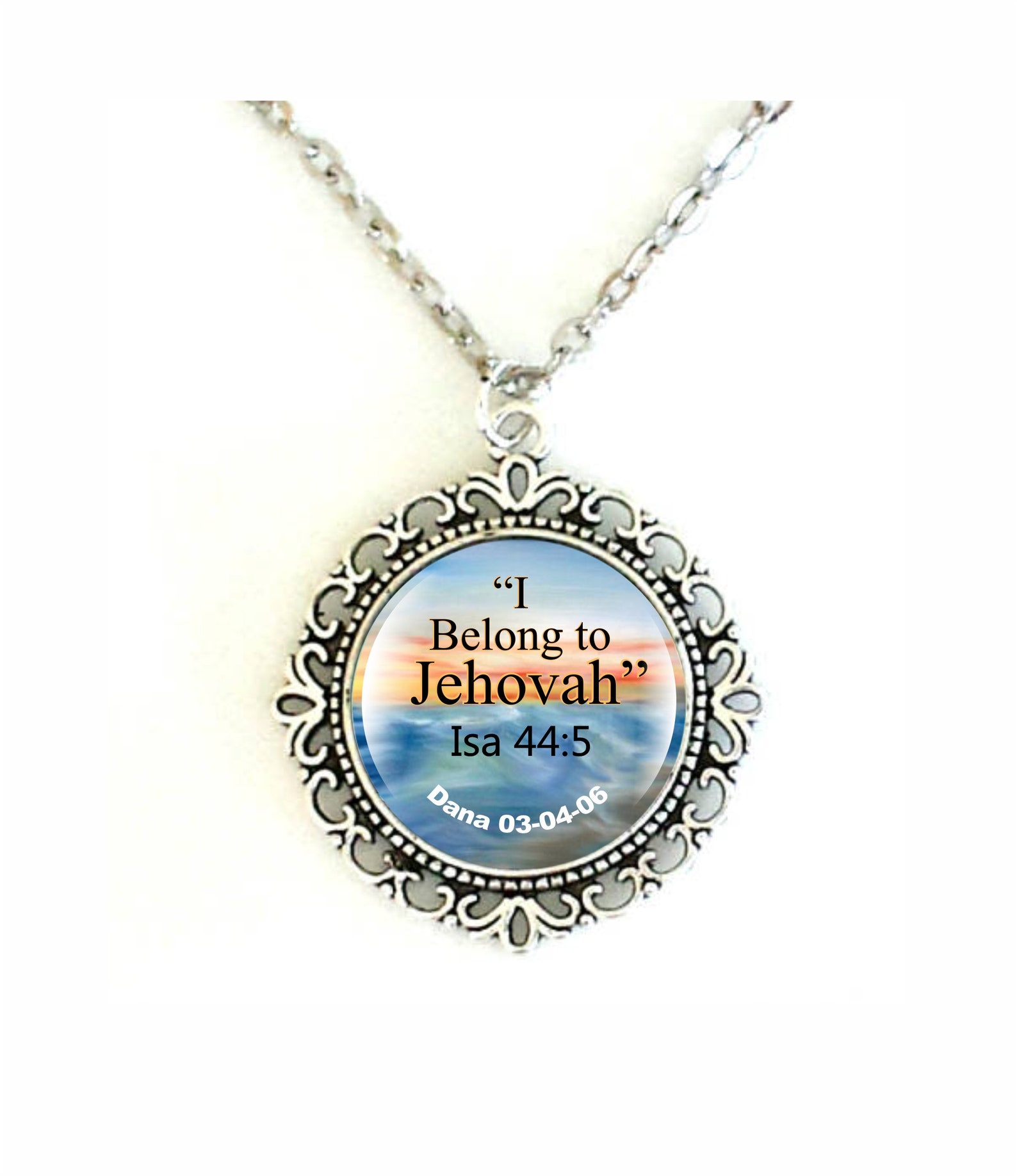 JW Gifts/jw Baptism Pendant Necklace With Chain/personalize With ...