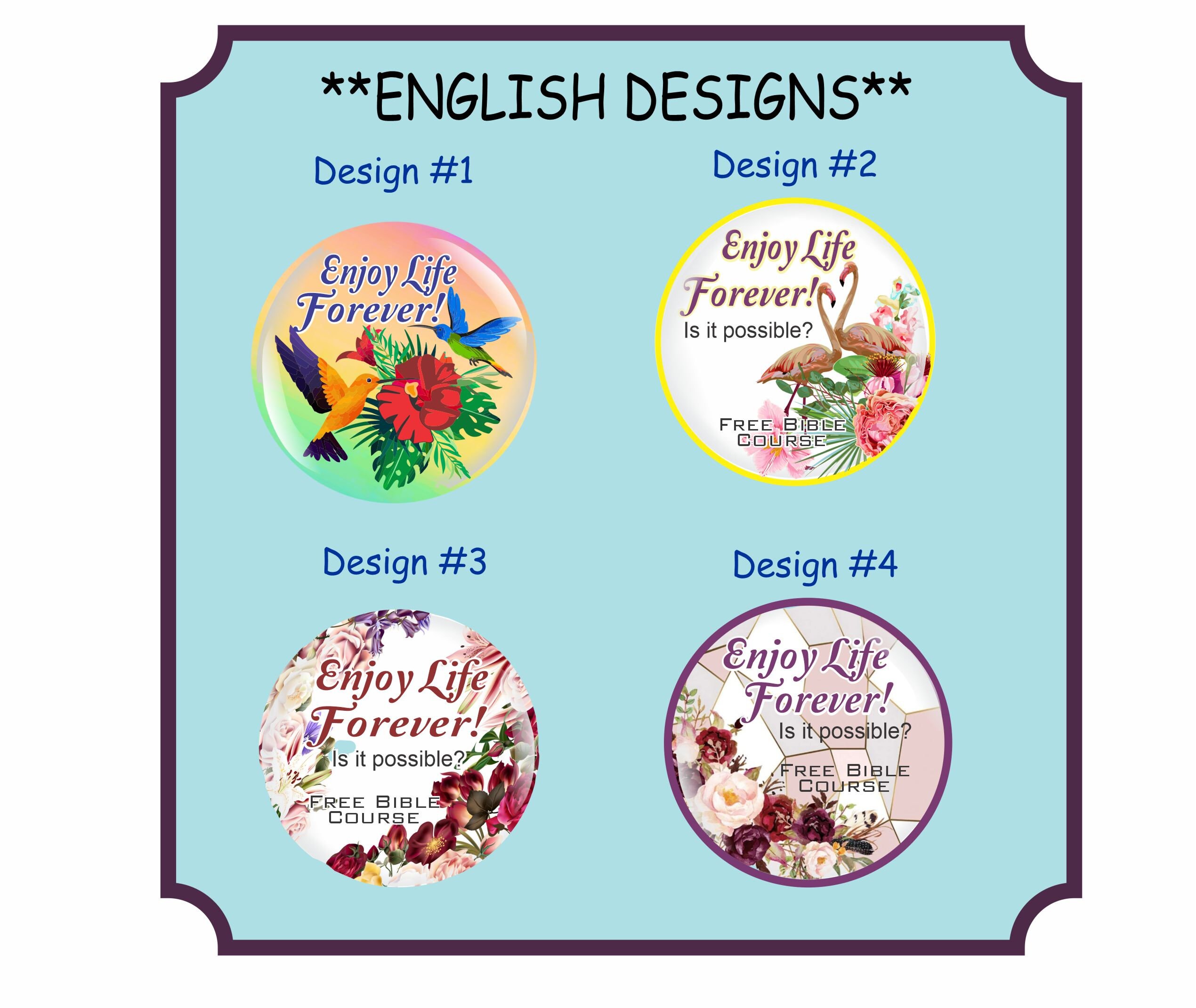 JW Gifts/enjoy Life Forever 1.5 & 2.25 Pin - Etsy