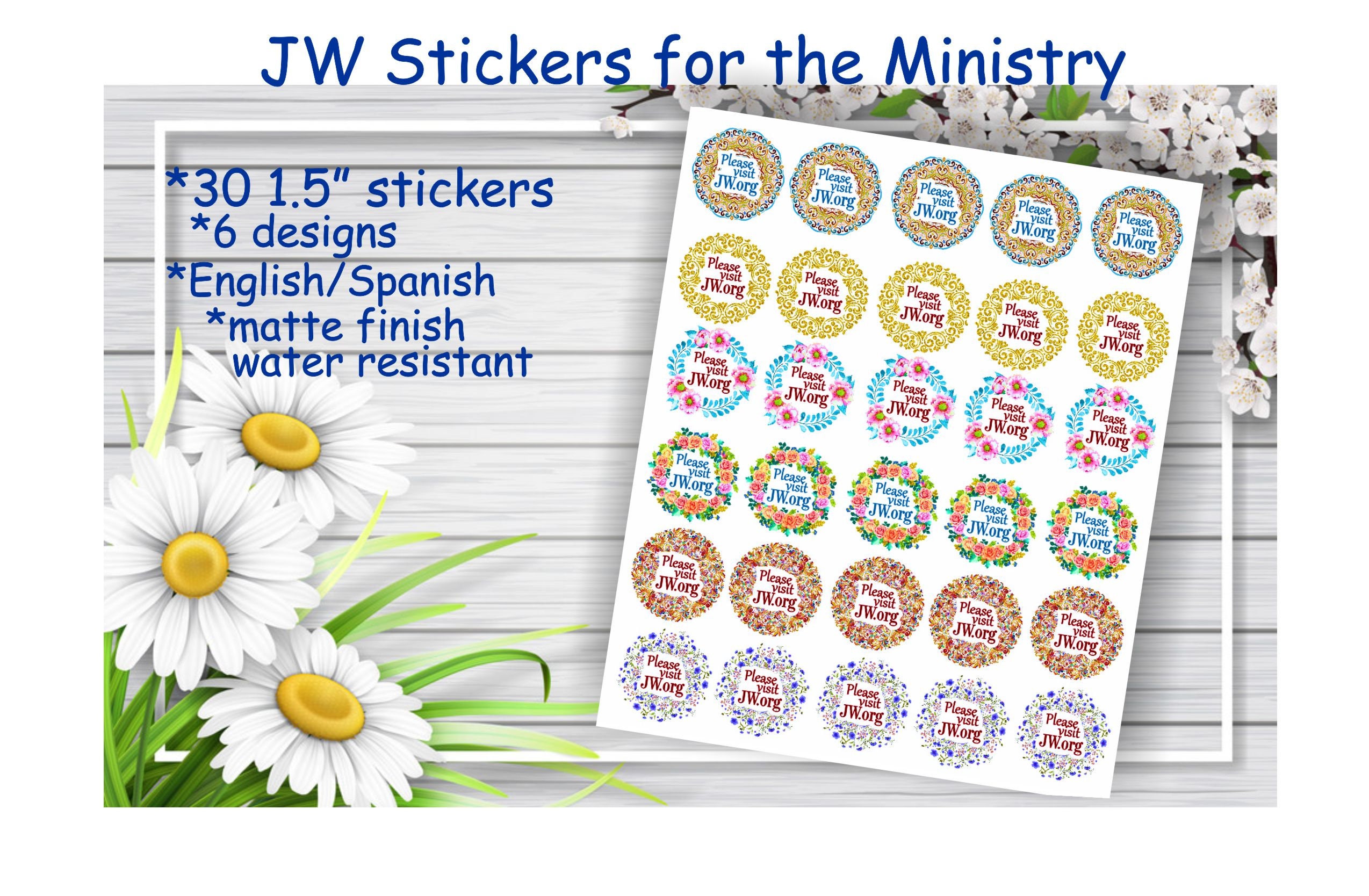 JW Letter Writing/1.5 Stickers for the Ministry/please - Etsy