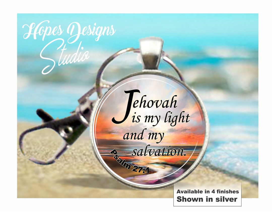 JW Gifts/round Key Ring With Clip/'jehovah is My Light and My Salvation ...