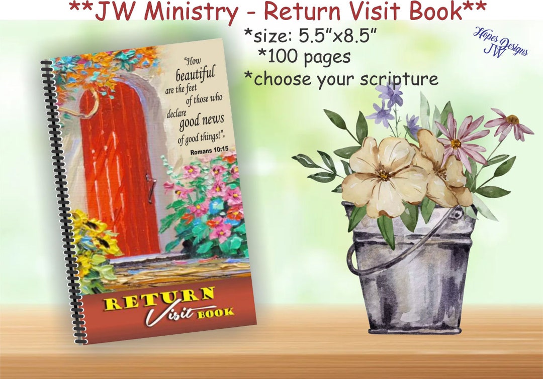 JW Gifts/jw Return Visit Book/red Door Design/scripture Options/jw.org ...