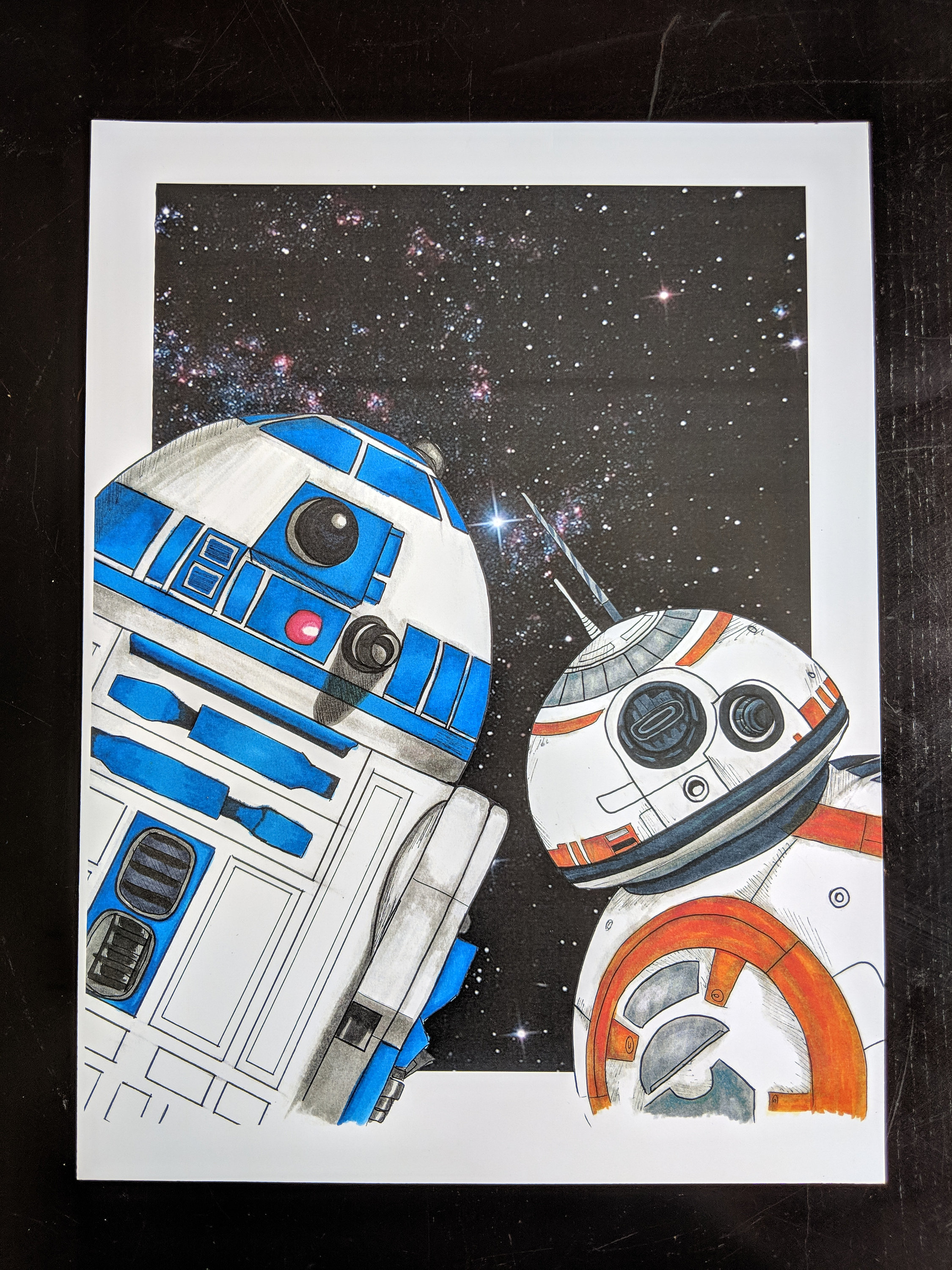 Star Wars R2D2 & BB8// DROIDS// Digital Print - Etsy