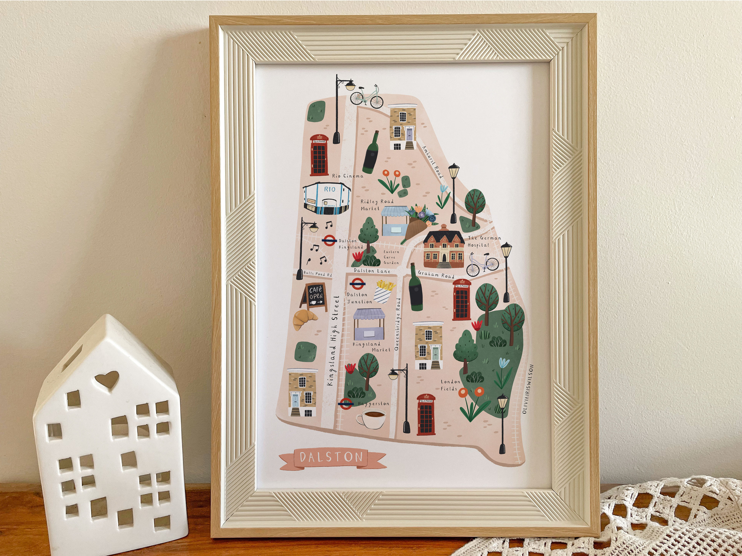 Dalston Map Illustrated Map of Dalston Dalston Print - Etsy