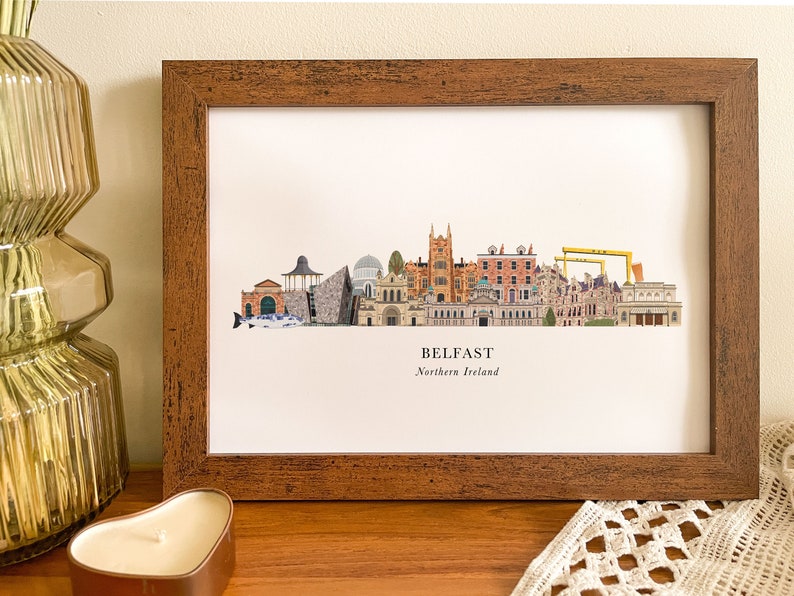 Belfast Skyline Print Belfast Cityscape Belfast Wall Art - Etsy