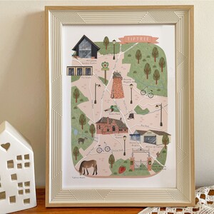 Tiptree Map, Illustrated Map of Tiptree, Tiptree Poster, Tiptree Print ...