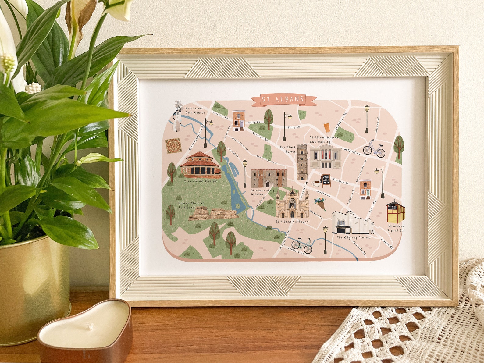 St Albans Map Illustrated Map of St Albans St Albans Poster - Etsy