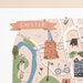 Chester Map, Illustrated Map of Chester, Chester Poster, Chester Print ...