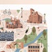 Chester Map, Illustrated Map of Chester, Chester Poster, Chester Print ...