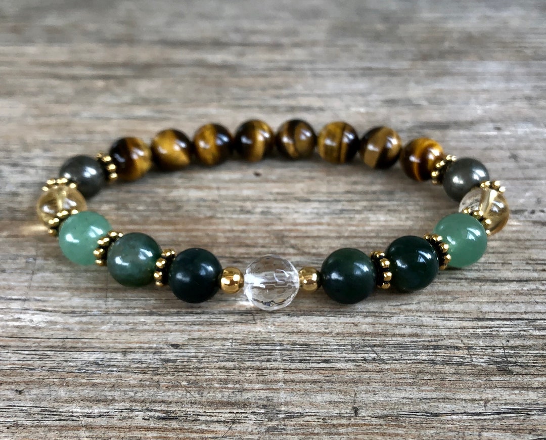 Abundance and Prosperity 7 Gemstone Bracelet, Intention Bracelet, 7 ...