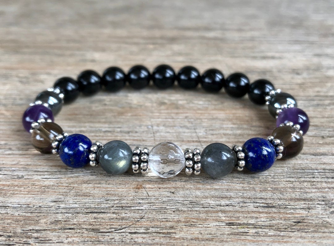 Protective 7 Bracelet for Safety and Protection, Healing Stones, Wrist ...
