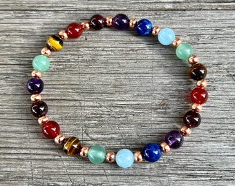 Copper Chakra Bracelet - Etsy