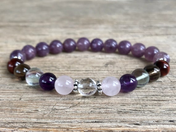 Stress Anxiety Support Bracelet 7 Best Crystals Supporting You Through Stress And Anxiety Lepidolite Meditation Self Care